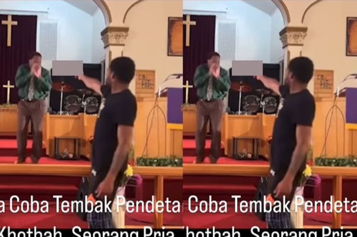 Viral Seorang Pria Todongkan Pistol ke Arah Pendeta yang Sedang Khotbah ...