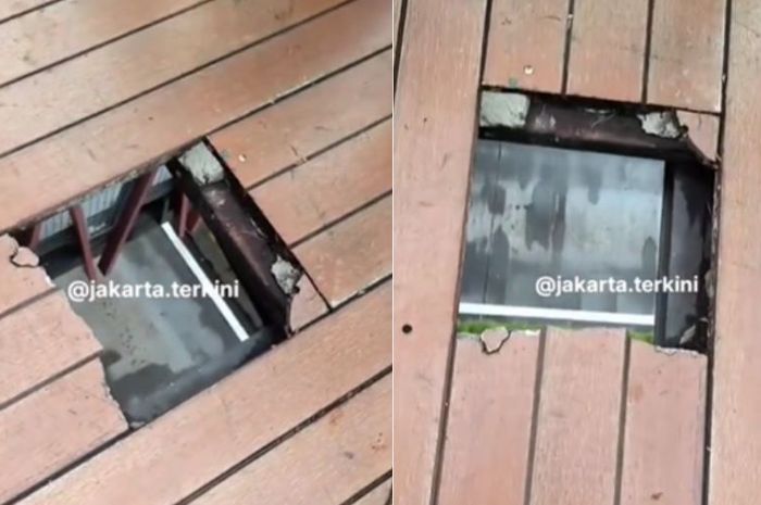 Hati-hati, Ada Lubang Menganga di Lantai JPO Karet Sudirman! - Ntvnews.id Hati-hati, Ada Lubang Menganga di Lantai JPO Karet Sudirman! - Ntvnews.id