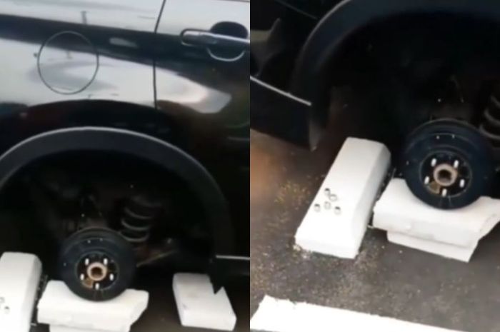Viral! Mobil Toyota Rush Kehilangan Ban Saat Parkir di Rest Area ...