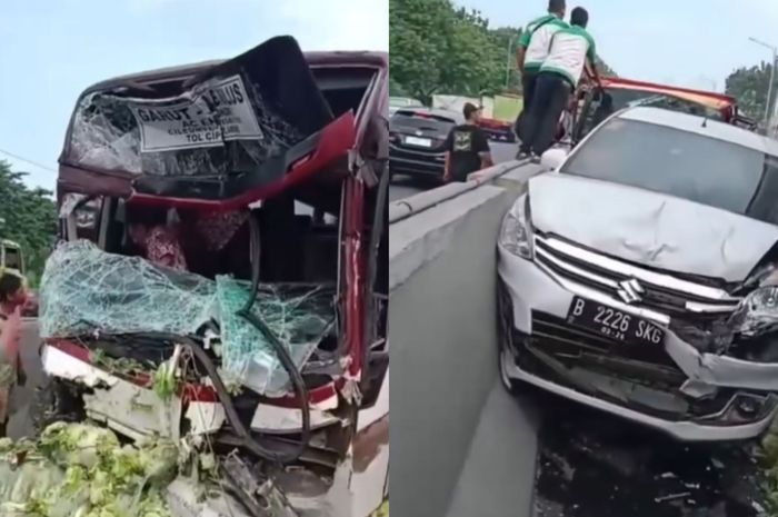 Kronologi Kecelakaan Beruntun di Tol Cipularang Arah Jakarta, Bus Primajasa Tabrak 8 Kendaraan ...