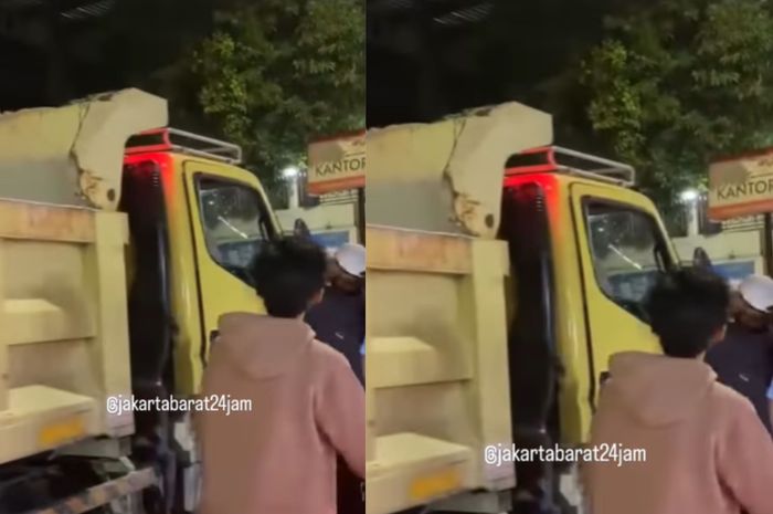 Truk Ugal-ugalan Tabrak Motor di Kosambi Bikin Warga Ngamuk - Ntvnews.id