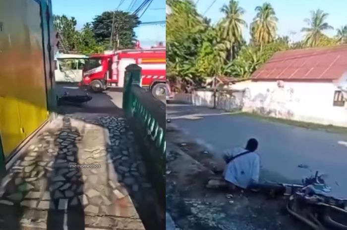 Bikin Kaget! Pengendara Motor yang Dihantam Mobil Damkar Ternyata ... Bikin Kaget! Pengendara Motor yang Dihantam Mobil Damkar Ternyata ...