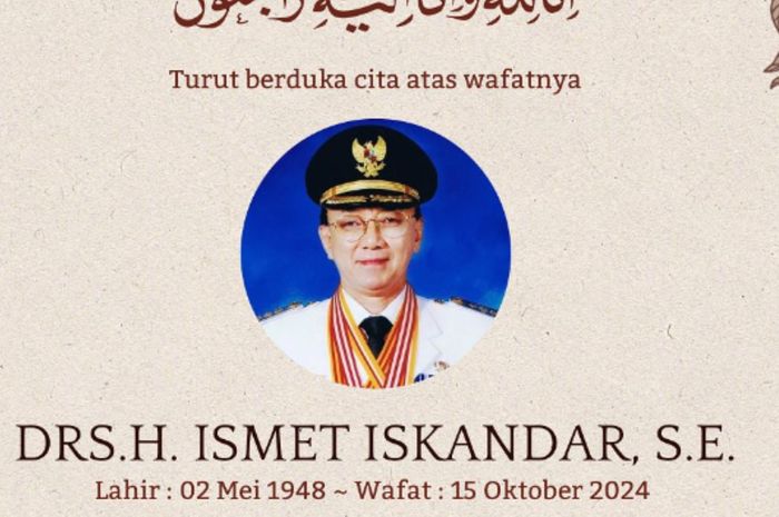 Kabar Duka, Mantan Bupati Tangerang Ismet Iskandar Meninggal Dunia ...