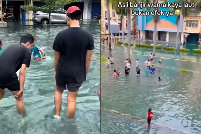 Jakarta Dilanda Banjir, Air di Taman Palem Cengkareng Justru Berwarna Biru Jernih - Ntvnews.id