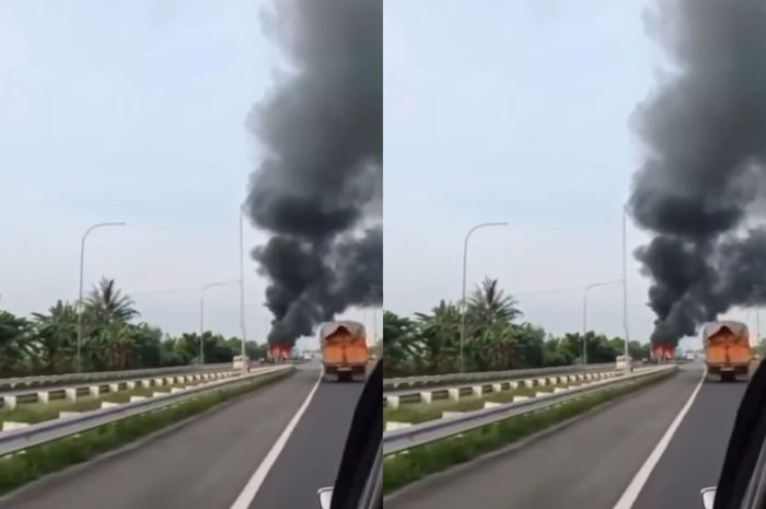 Bus Terbakar Hebat di Jalan Tol Kualanamu - Ntvnews.id