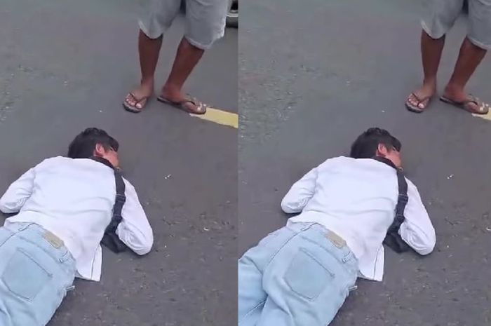 Diduga Putus Cinta, Pemuda di Blitar Tiduran di Tengah Jalan Sambil Menangis - Ntvnews.id