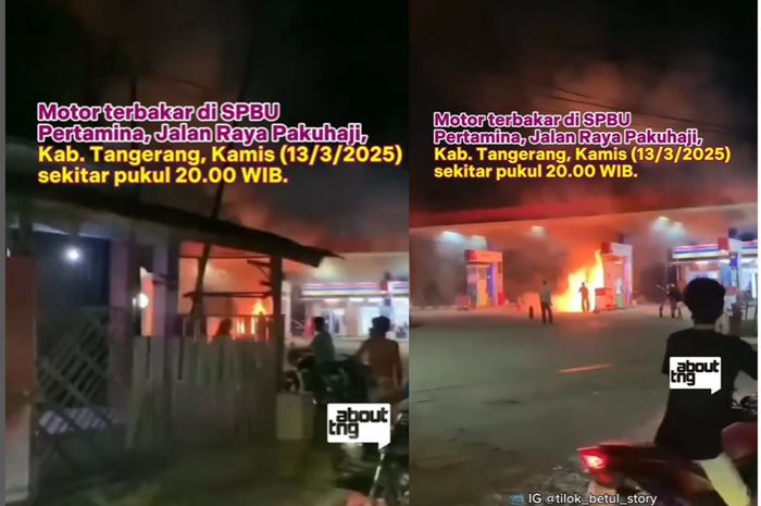 VIDEO: Kebakaran Motor di SPBU Pertamina Pakuhaji - Ntvnews.id