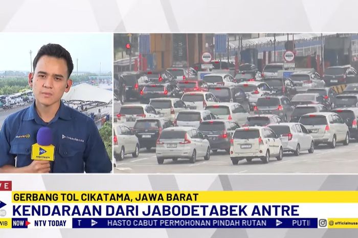Ribuan Kendaraan Terjebak Macet di Tol Cikatama, One Way Mulai Diterapkan - Ntvnews.id