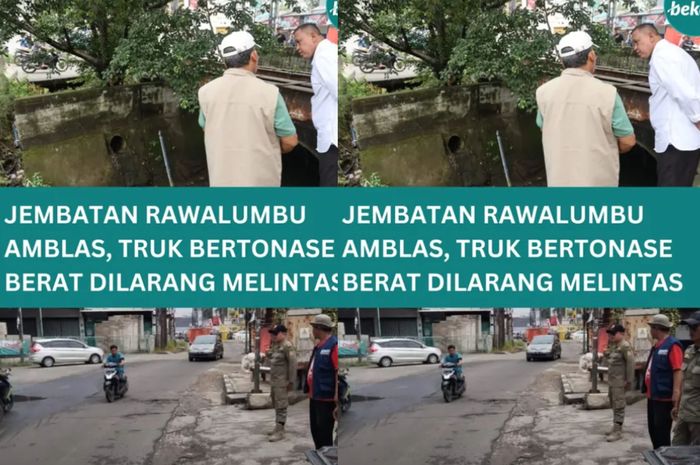 Ngeri Banget! Jembatan Rawalumbu Bekasi Mendadak Amblas - Ntvnews.id