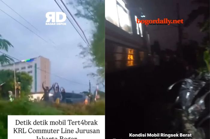 Merinding! Lambaian Tangan Warga Sebelum Mobil Dihantam KRL Menuju ...