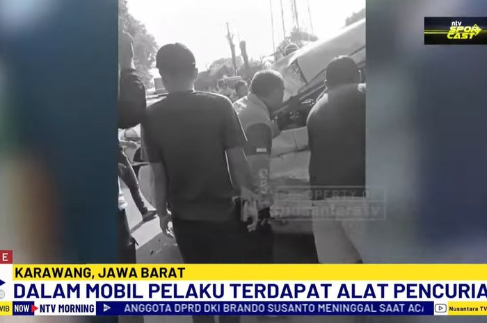 Nekat! Pelaku Curanmor Kabur Gunakan Mobil Polisi, Berakhir Kecelakaan di Karawang - Ntvnews.id