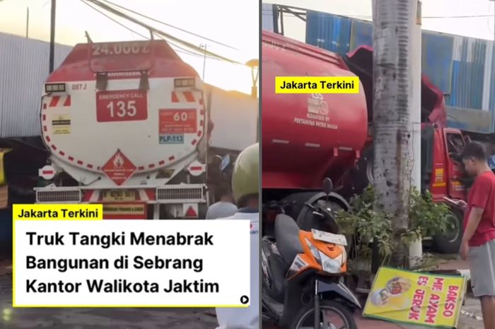 VIDEO: Truk Pertamina Terjepit di Warung Bakso Depan Kantor Walikota Jaktim Pagi Ini - Ntvnews.id