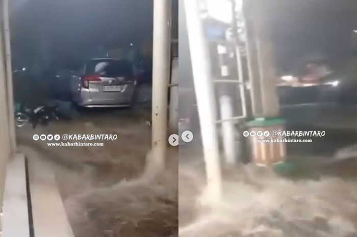 Banjir Melanda Pasar Ceger dan Tamanmangu, Ketinggian Air Terus ...