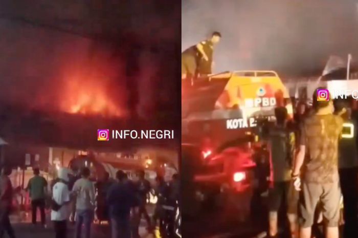 Gedung SPKT Polres Banjarbaru Kebakaran Hebat, Pemadaman Masih ...