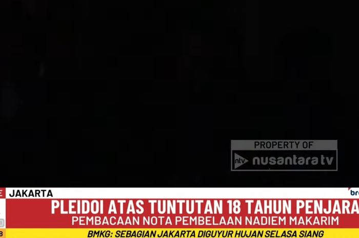 Ruang Sidang Mati Lampu saat Nadiem Bacakan Pleidoi - Ntvnews.id