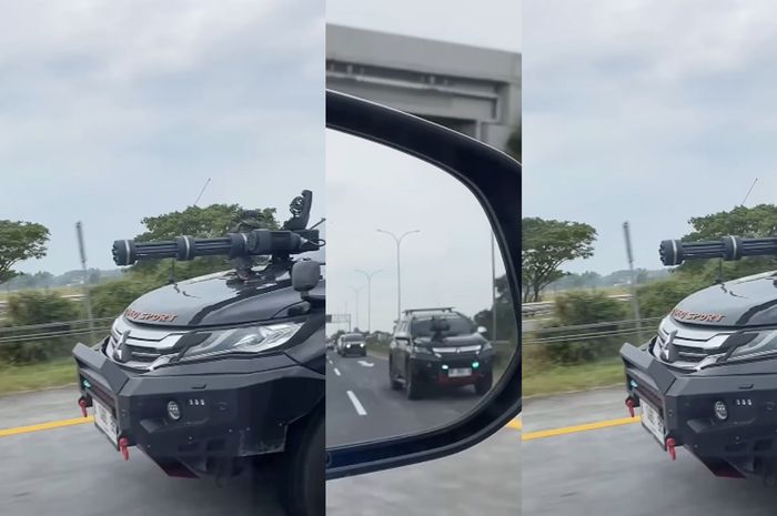Viral Mobil Sipil Plat A Pasang Benda Berbentuk Senapan Mesin di Kap ...