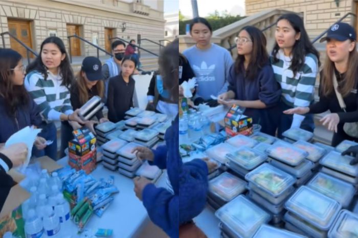 Cinta Kuya Bagikan Makanan ke Korban Kebakaran Los Angeles, Uya Kuya ...