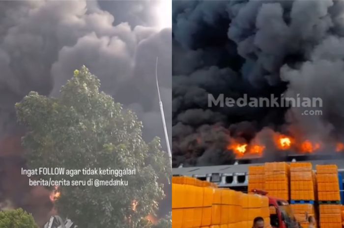 Kebakaran Hebat Melanda Pabrik Minyak di Medan - Ntvnews.id