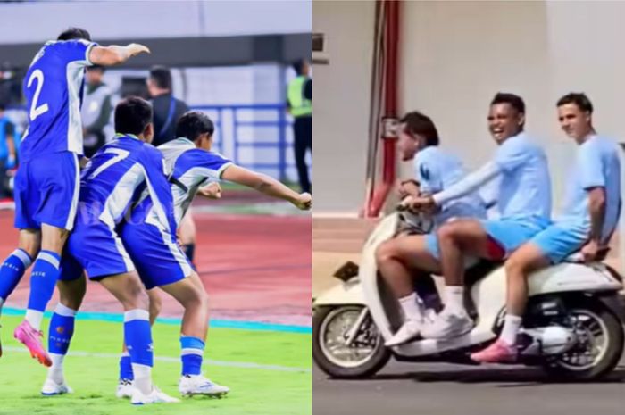 Momen Selebrasi Nyentrik Bonceng 3 Saddil Ramdani, Eliano Reijnders dan ...