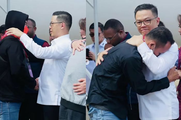 Viral Momen Emosional WNI Korban Scam di Myanmar Peluk Menlu Sugiono - Ntvnews.id